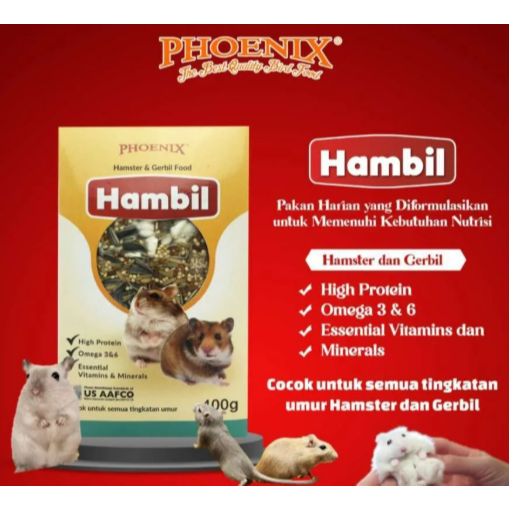 Jual PHOENIX HAMBIL MAKANAN PAKAN HAMSTER GERBIL BERKUALITAS | Shopee ...