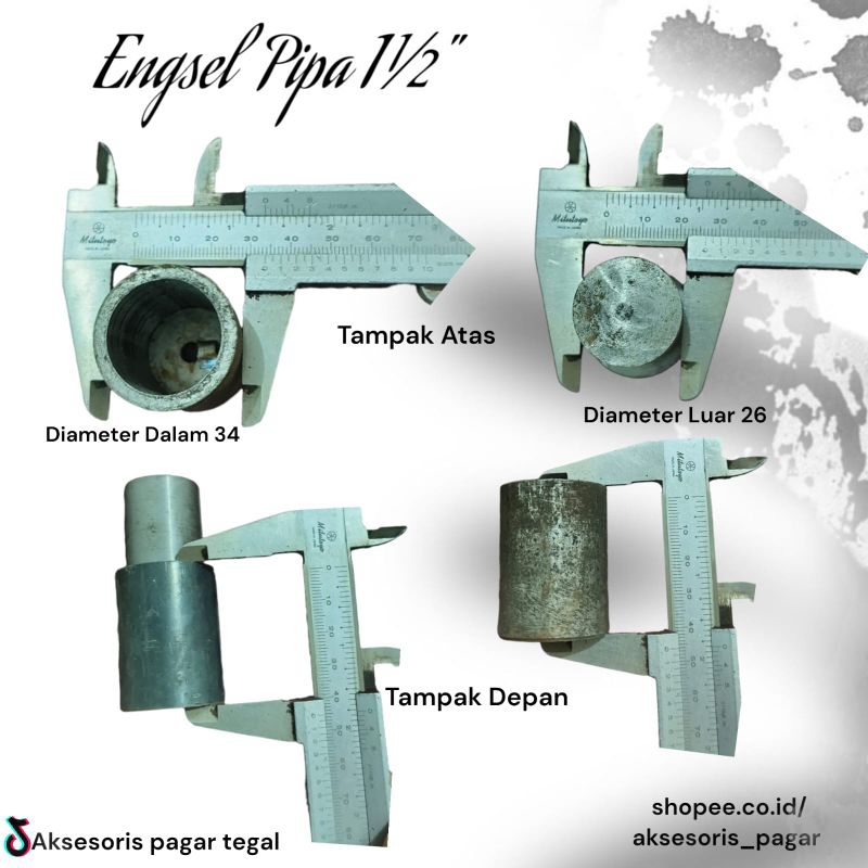 Jual engsel pagar bubut besi pipa 1in 1/2 pintu besi tralis gebyog 1 in ...