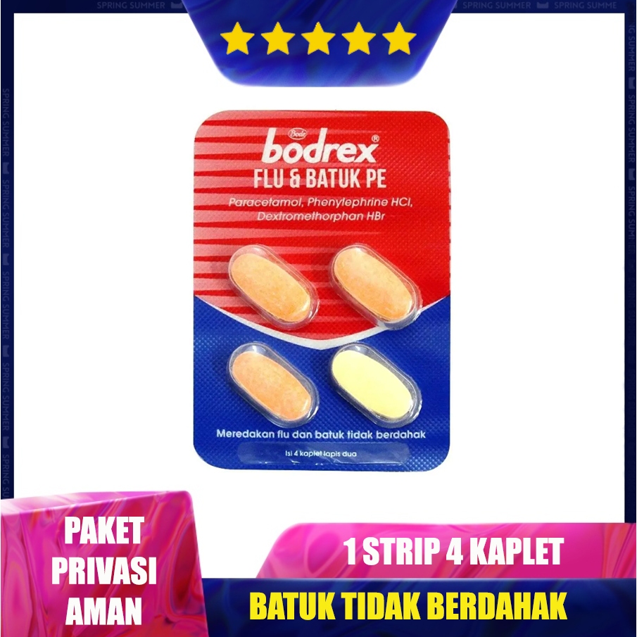 Jual Bodrex Flu Dan Batuk TIDAK Berdahak Pe 4 Kaplet Bungkus Biru ...