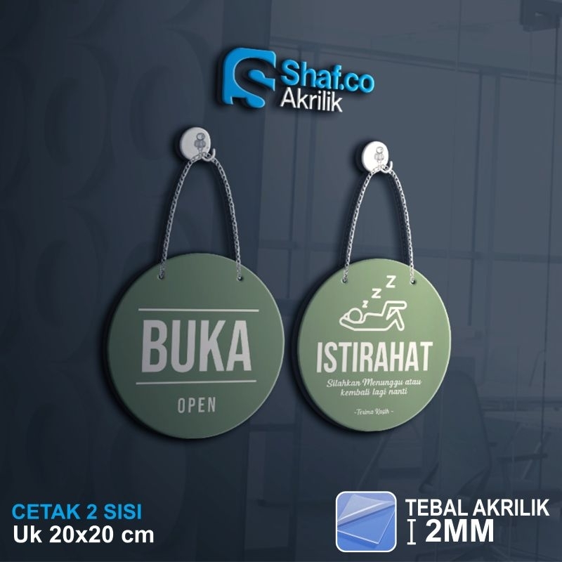 Jual SIGNAGE AKRILIK SIGN BOARD ISTIRAHAT // ACRYLIC OPEN // RAMBU ...