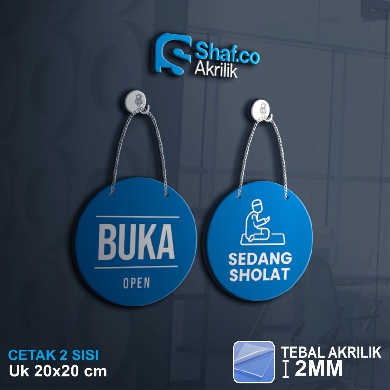Jual SIGNAGE AKRILIK SIGN BOARD OPEN // ACRYLIC SEDANG SHOLAT // BUKA ...