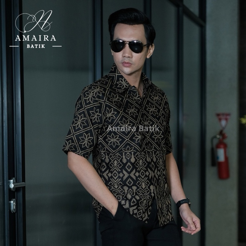 Jual AMAIRA BATIK Kemeja Batik Pria GHATAN GANESA Slimfit Lapis Furing ...