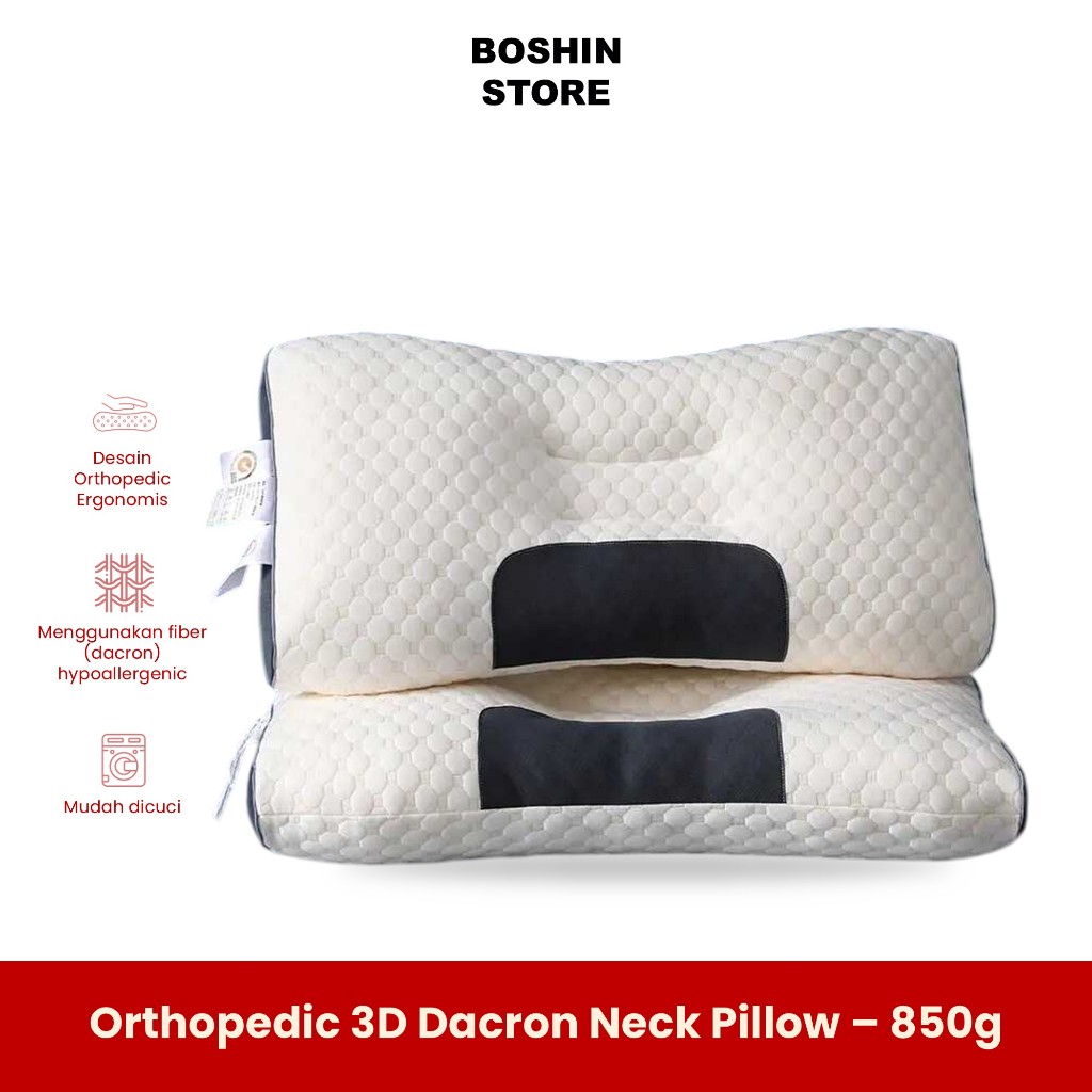 Jual BeB Bantal Kesehatan Leher Punggung Orthopedic 3D Dacron Neck ...