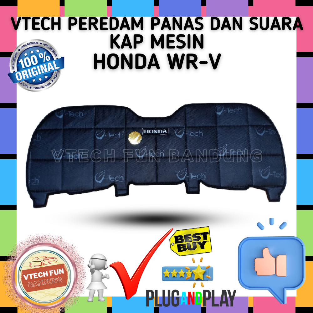 Jual Vtech Peredam Panas Dan Suara Kap Mesin Honda WRV WR-V 2025 Hitam ...