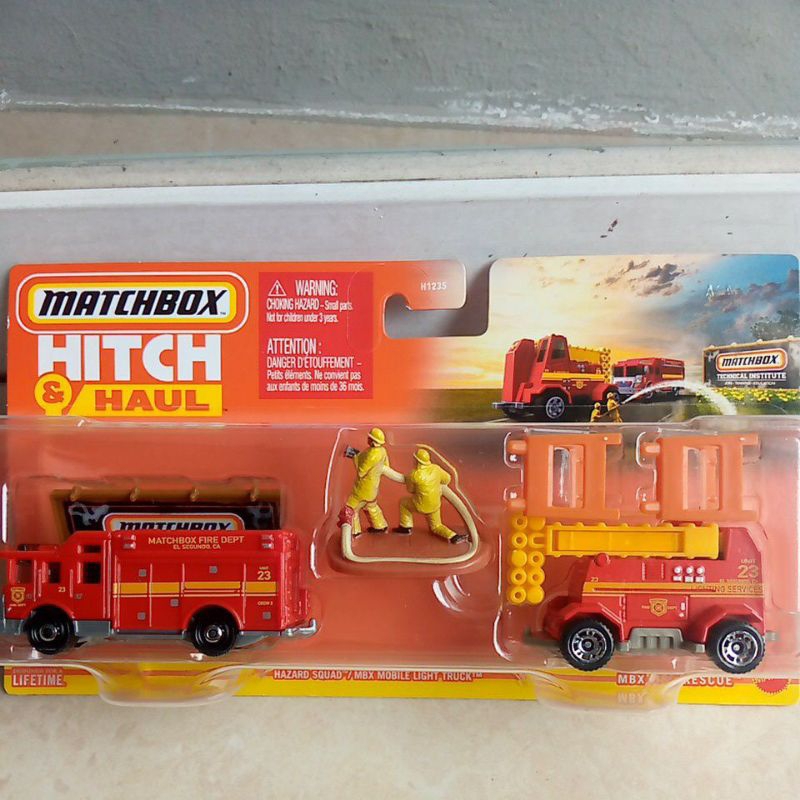 Jual Matchbox Hitch Haul Hazard Squad Fire Rescue | Shopee Indonesia