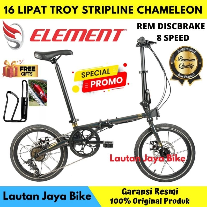 Jual SEPEDA 16 LIPAT ELEMENT TROY STRIPLINE CHAMELEON New | Shopee ...