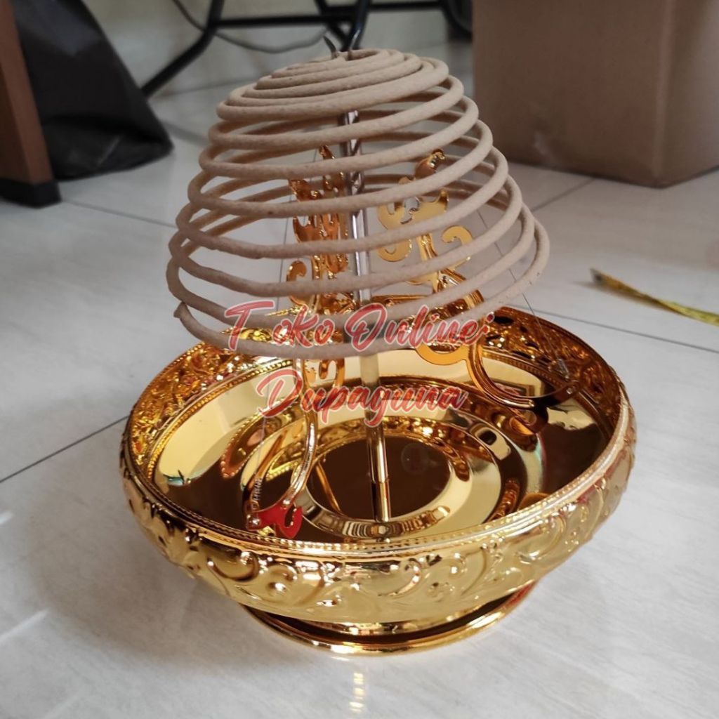 Jual TEMPAT DUPA LINGKAR BESAR EMAS – Tatakan Hio Spiral, Altar Dupa ...