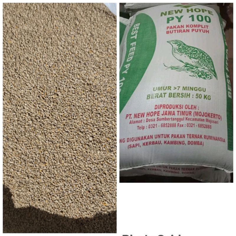Jual New hope PY100 PAKAN komplit butiran puyuh/unggas untuk petelur ...