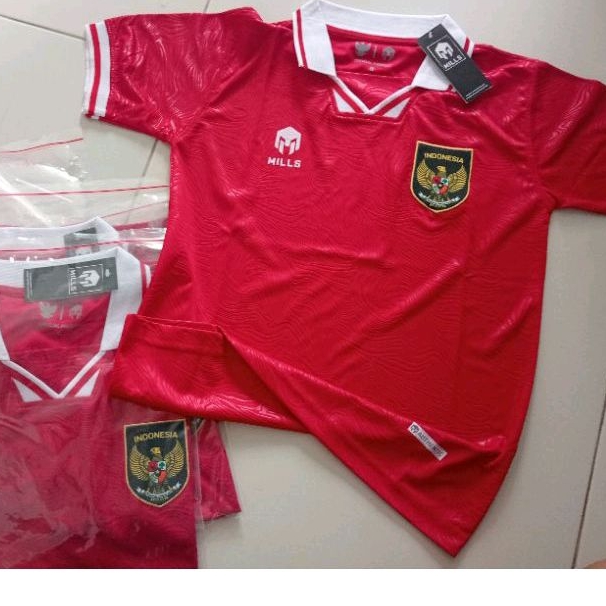 Jual jersey timnas indonesia / baju timnas Indonesia mills | Shopee ...