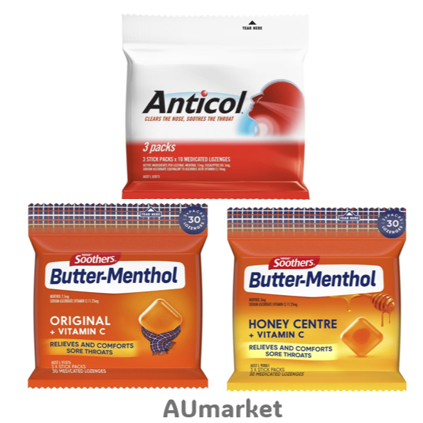 Jual Allens Anticol Buttermentol Butter-menthol Honey 3x10 Lozenge ...