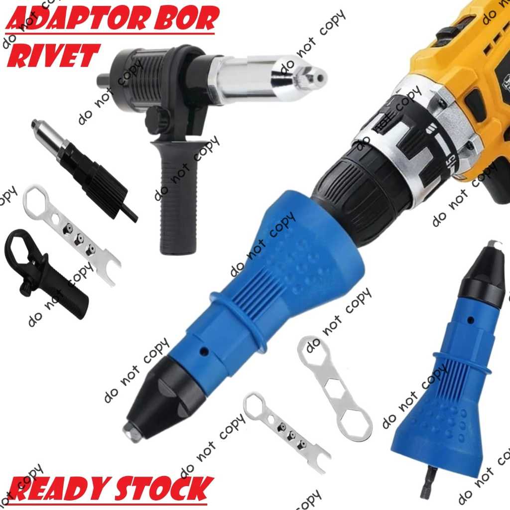 Jual Adaptor Bor Rivet Tang Rivet Ripet Sambung Konverter Rivet Adapter ...
