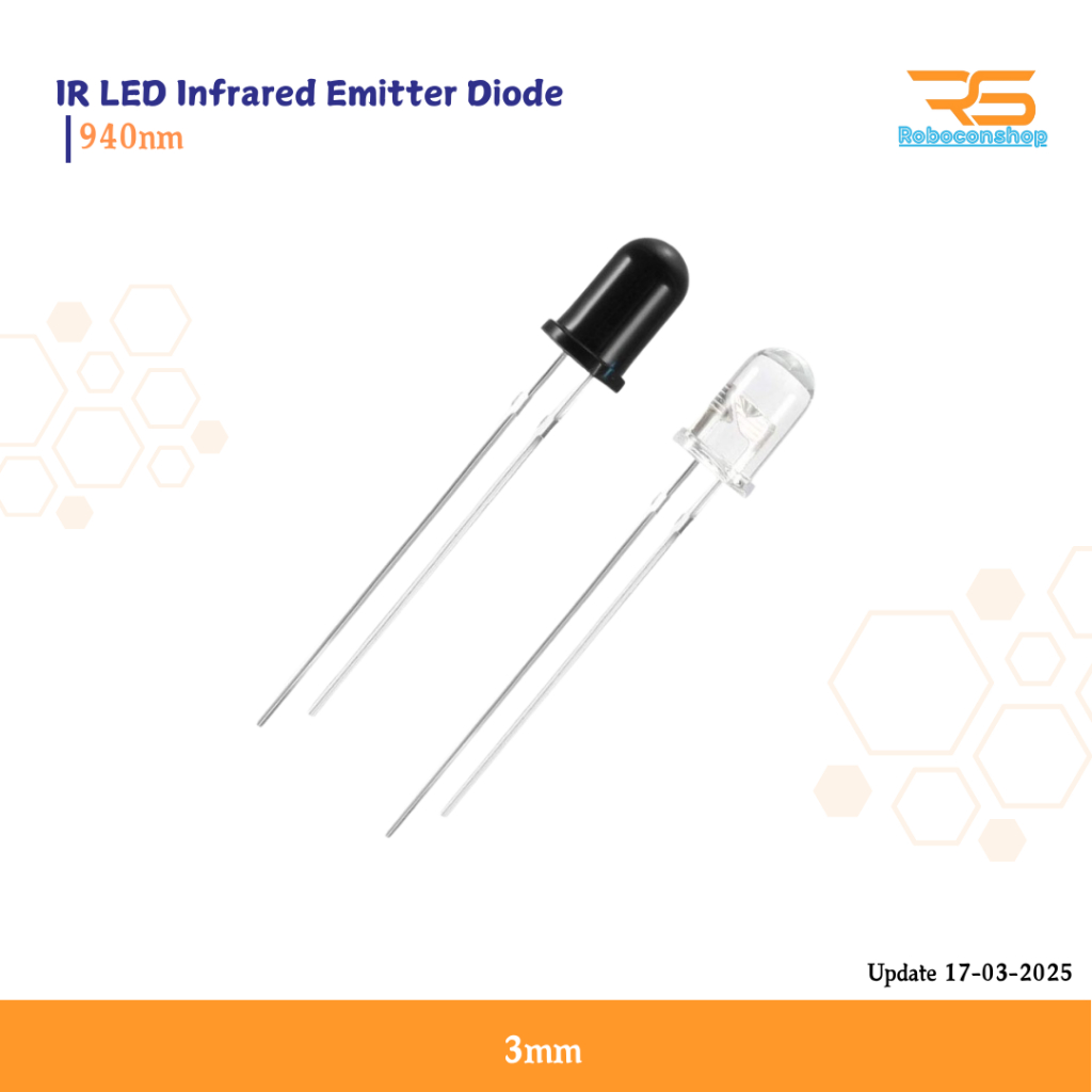 Jual IR LED Infrared 3mm 940nm Receiver or Emitter Diode - Emitter ...