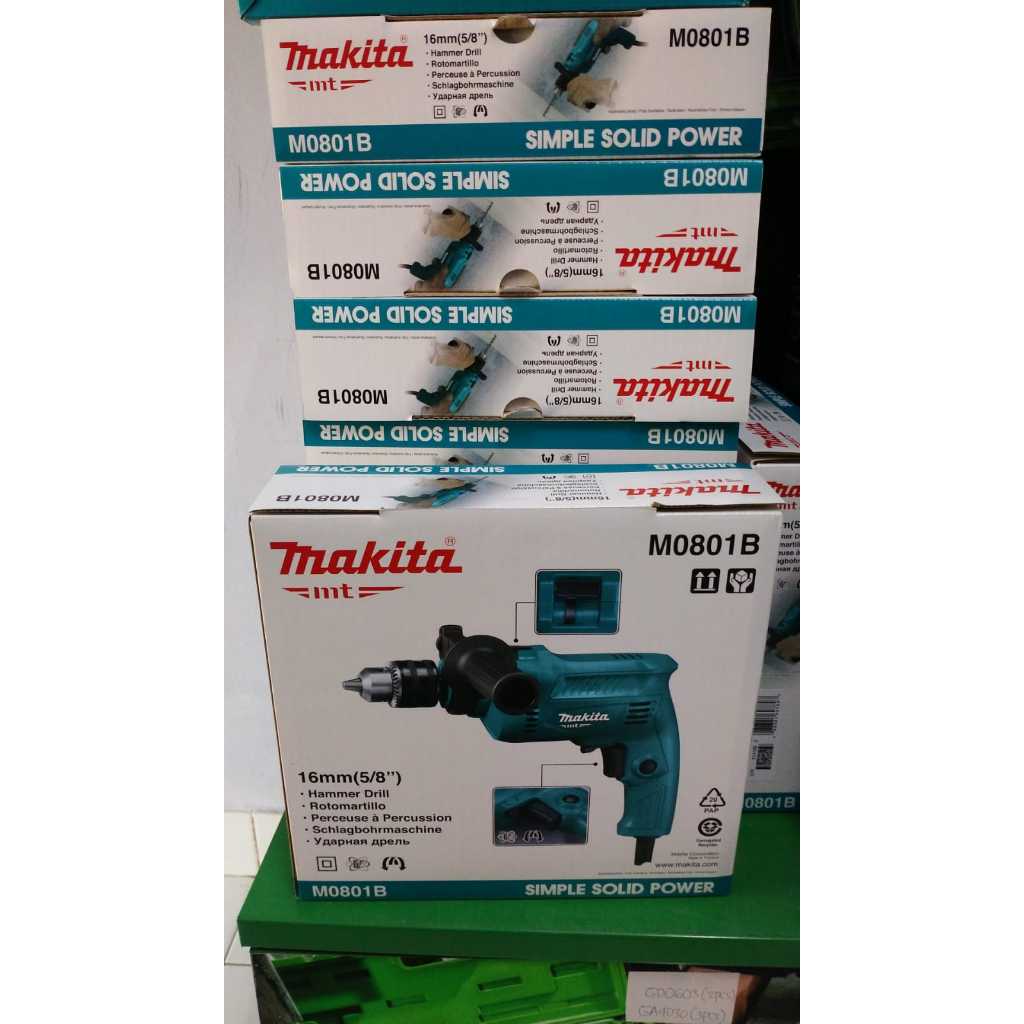 Jual Mesin Makita Bor Tembok Tangan M0801B Impact Drill 16 MM M 0801 | Shopee Indonesia