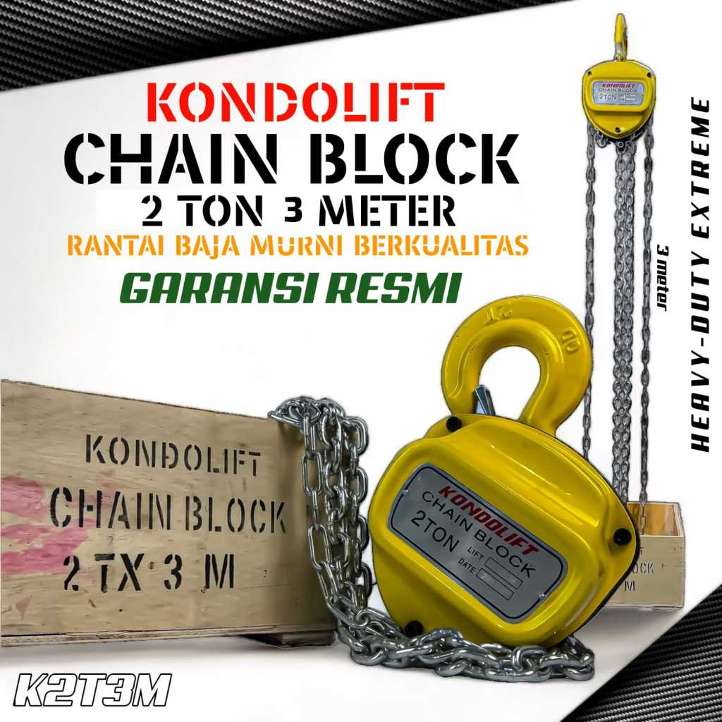 Jual KOND0L1FT JAPAN CHAIN BLOCK 2 TON 3 METER KATROL KEREKAN ALAT ...