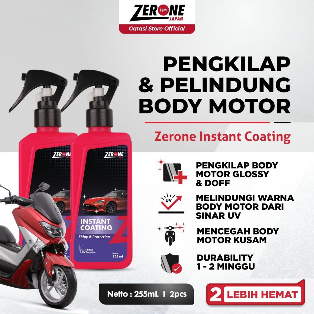 Jual Zerone Instant Coating / Pengkilap Motor / Cat Doff / Gloss / Body ...