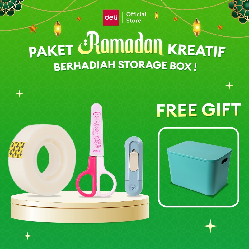 Jual Deli Paket Ngabuburit Kreatif / 1 Cutter, 1 Gunting, 1 Isolasi ...