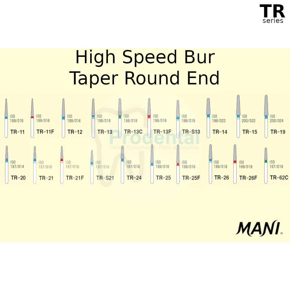 Jual Dental tappered conical taper round end bur / dental diamond bur ...
