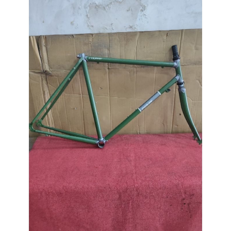 Jual Frame dan Fork Sepeda balap Vintage green | Shopee Indonesia