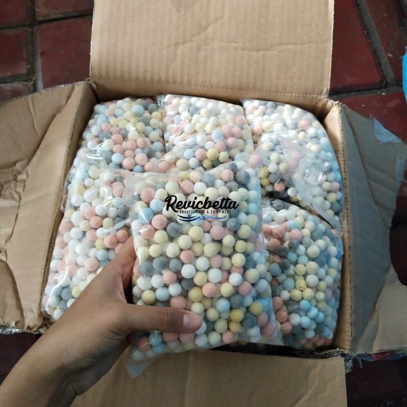 Jual Super Bioball Rainbow 500gr momogi bulat bola Bio ball Hidroton ...