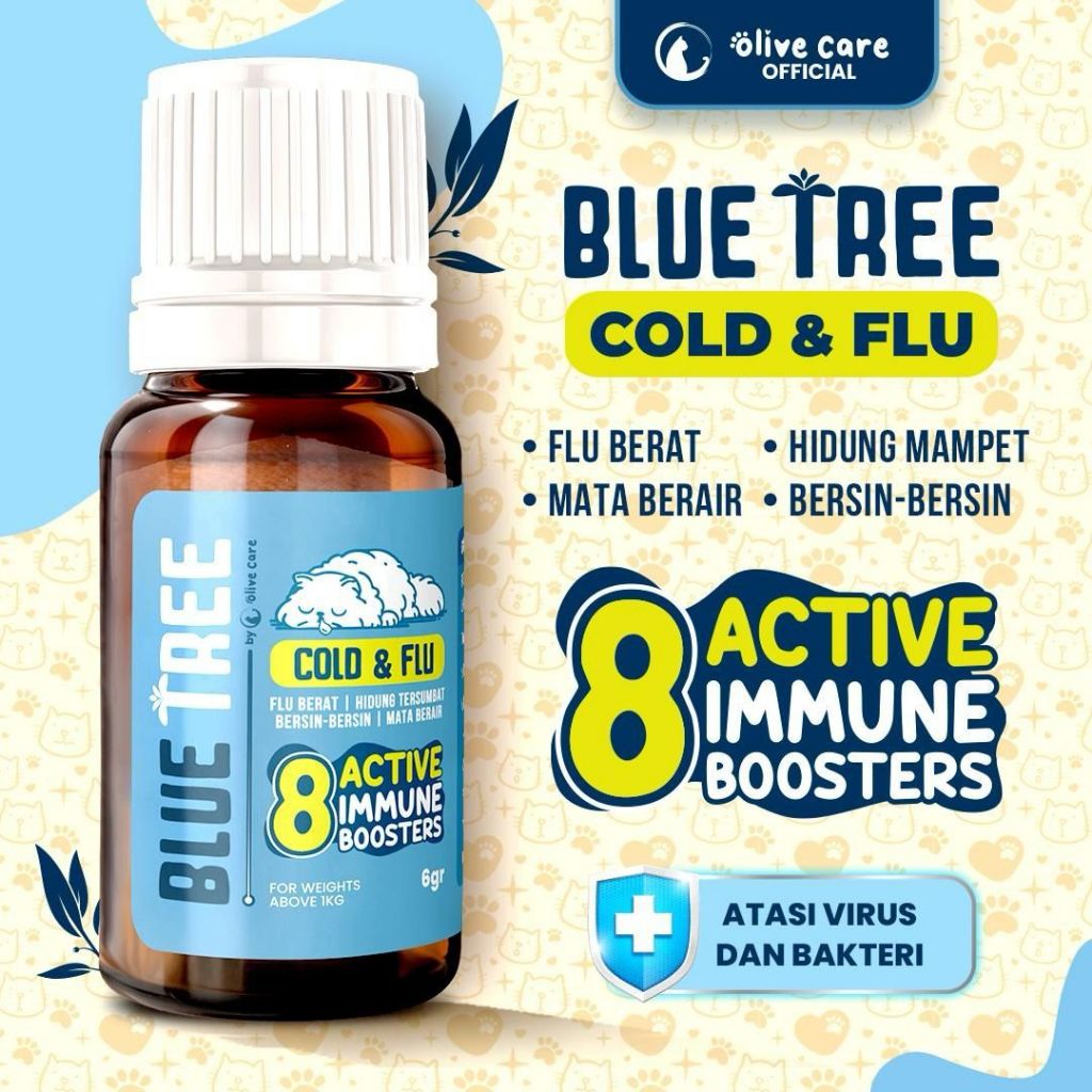 Jual blue tree obat flu kucing by olive care plus multivitamin | Shopee ...