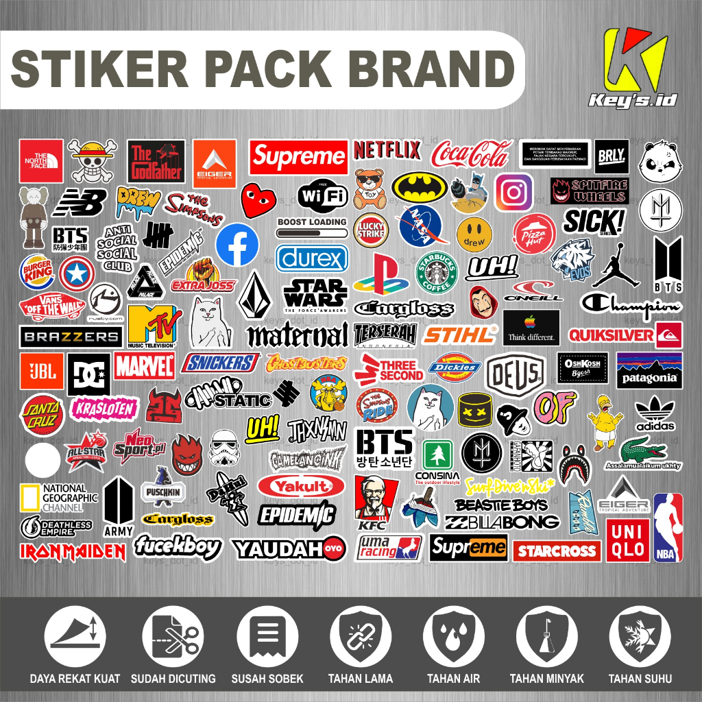 Jual [30 pcs] STICKER PACK BRAND DISTRO HYPEBEAST GRAFFITI STARWARS ...