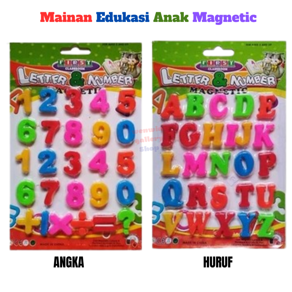 Jual Mainan Edukasi Anak Magnetic Angka dan Huruf | Shopee Indonesia
