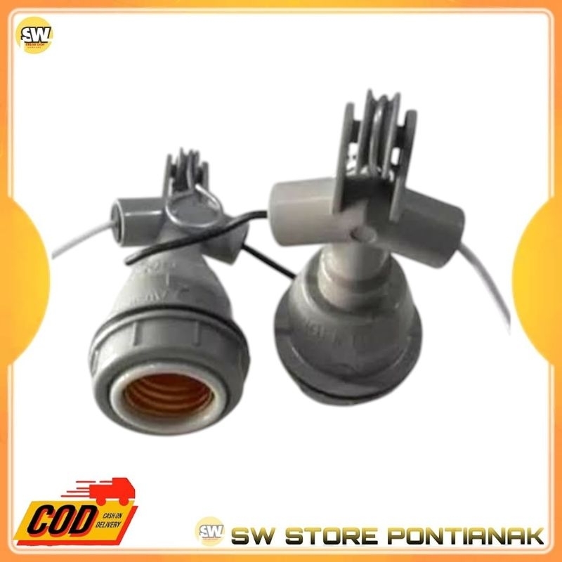 Jual FITTING LAMPU GANTUNG WD E27 / FITTING LAMPU GANTUNG KERAMIK TAHAN ...