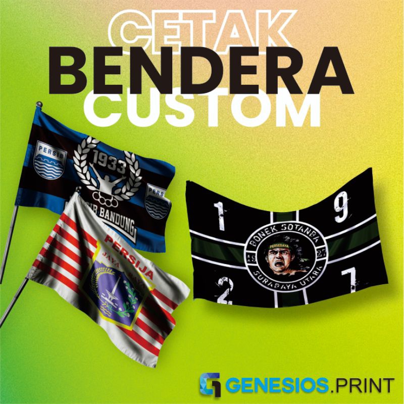 Jual cetak bendera custom, bendera suporter, bendera horeg | Shopee ...