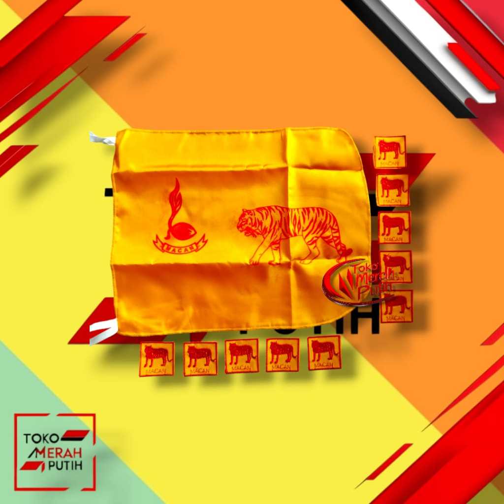 Jual ( 1 bendera+ 10 tanda regu ) Paket regu pramuka putra MACAN ...