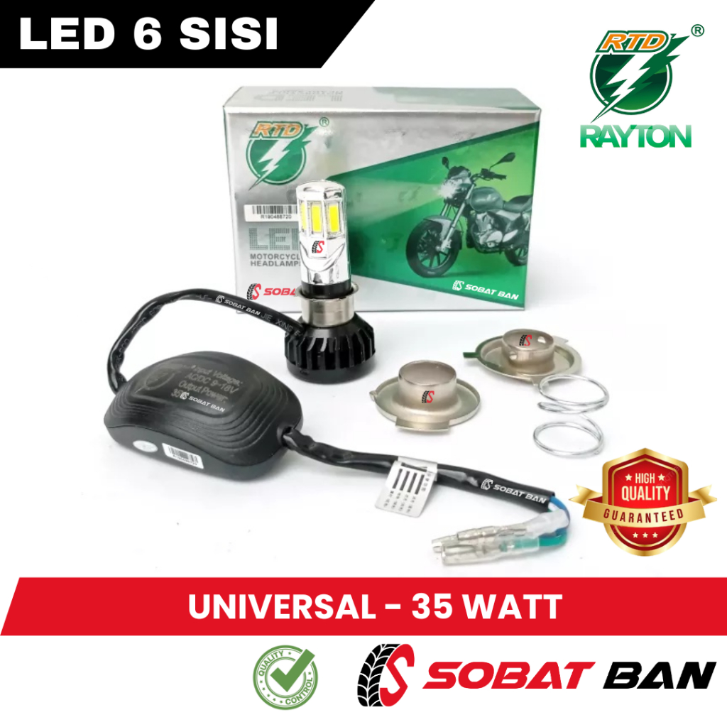 Jual [GROSIR] LAMPU LED MOTOR RTD 6 SISI ORIGINAL SEGEL HOLOGRAM 35 ...
