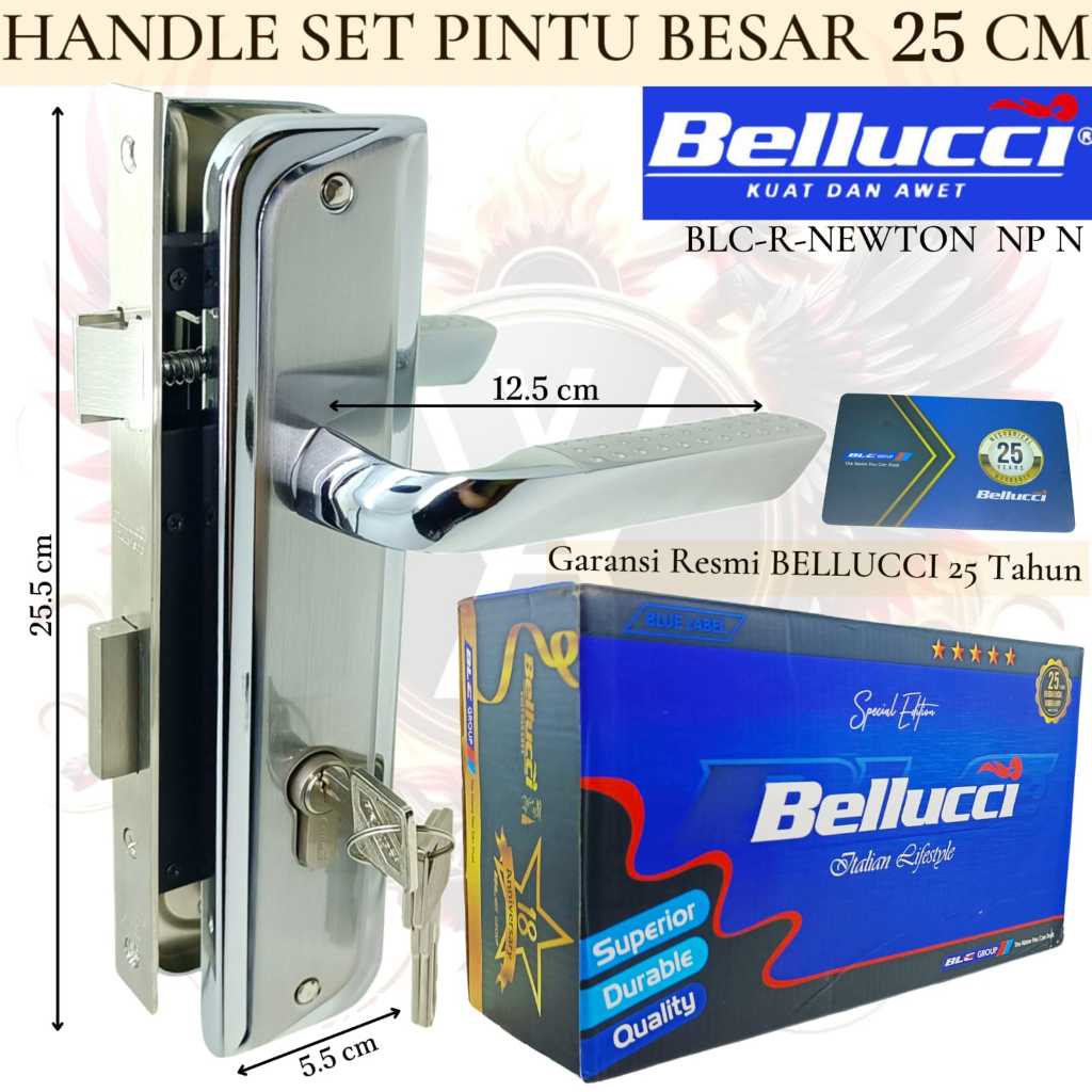 Jual Kunci Pintu Besar BELLUCCI BLC-R-NEWTON NP N Handle Set Pintu Besar | Shopee Indonesia