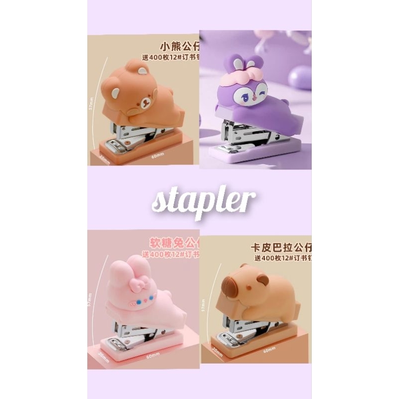 Jual stapler mini /staples lucu sekolah + isi refill | Shopee Indonesia