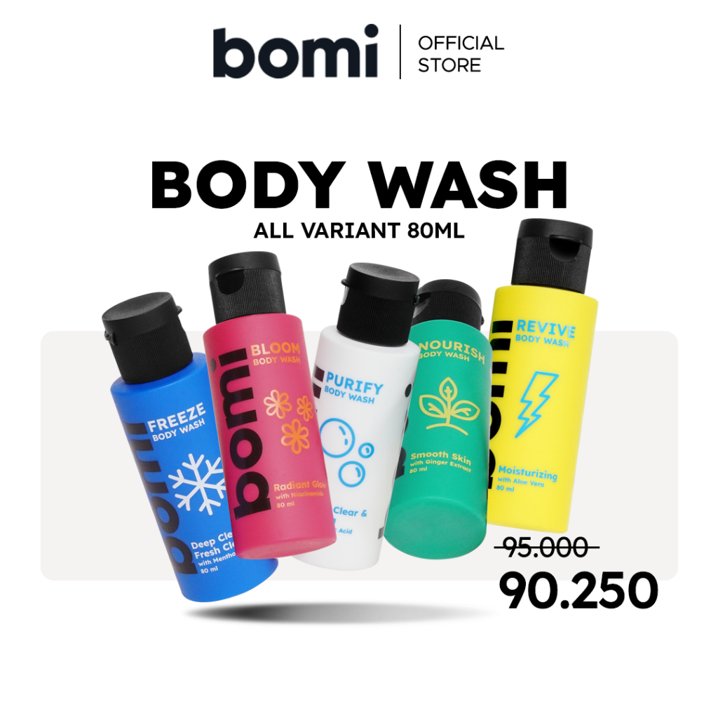 Jual ( BUNDLE ALL VARIAN ) 80ML BOMI Body Wash / Sabun Mandi Cair ...