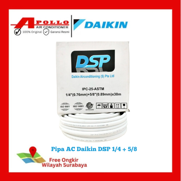 Jual PIPA AC DAIKIN DSP 2,5 PK ( 1/4+5/8 ) 2530 1 ROLL 30 METER | Shopee Indonesia