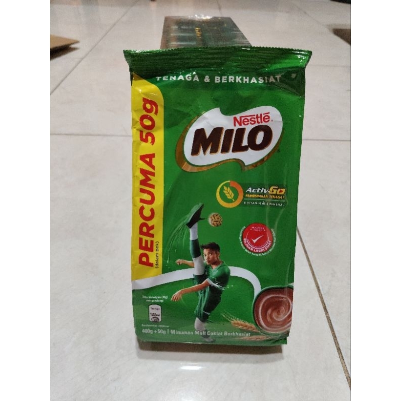 Jual Milo Activ Go 400g+50g Halal Malay | Shopee Indonesia