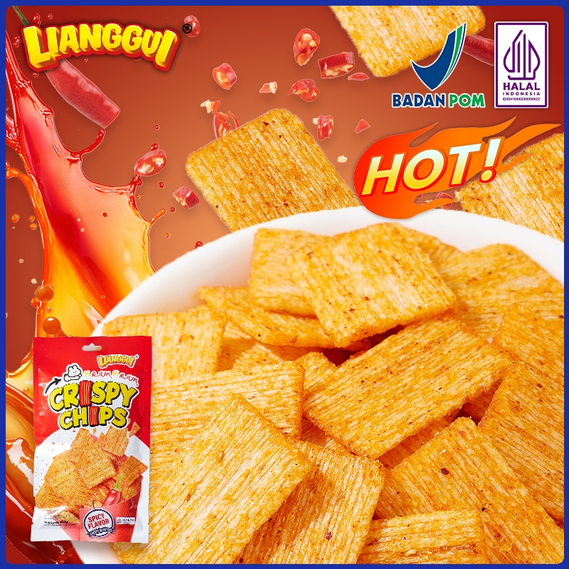 Jual [HALAL]Lianggui CRISPY CHIPS SPICY 40g Renyah, Gurih, Bikin Nagih ...