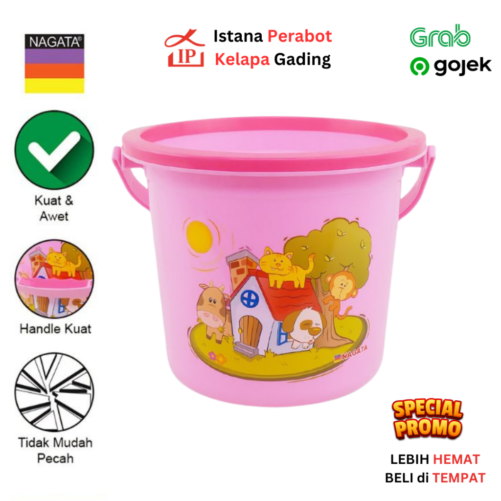 Jual EMBER KOMBINASI SERBAGUNA NAGATA ANTI PECAH ANTI SLIP 3GL 4GL 6GL ...