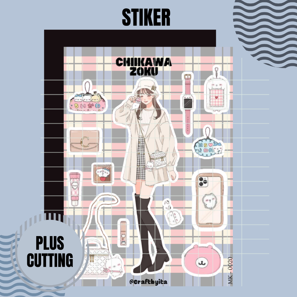 Jual Stiker Sheet Pack A6 CARTOON ANIME KOMIK UV Vinyl Chromo CHIKAWA ...