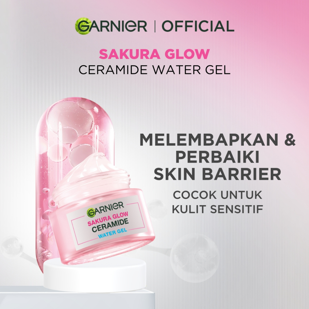 Jual GARNIER Sakura Glow Ceramide Barrier Moisturizer Gel 50ml Skincare ...