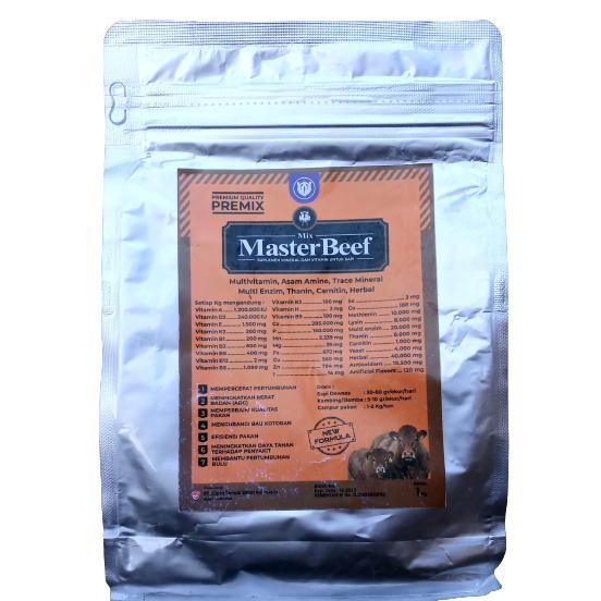 Jual MASTER BEEF 1 kg | Premix Suplemen Penggemukan Sapi Kambing Domba ...