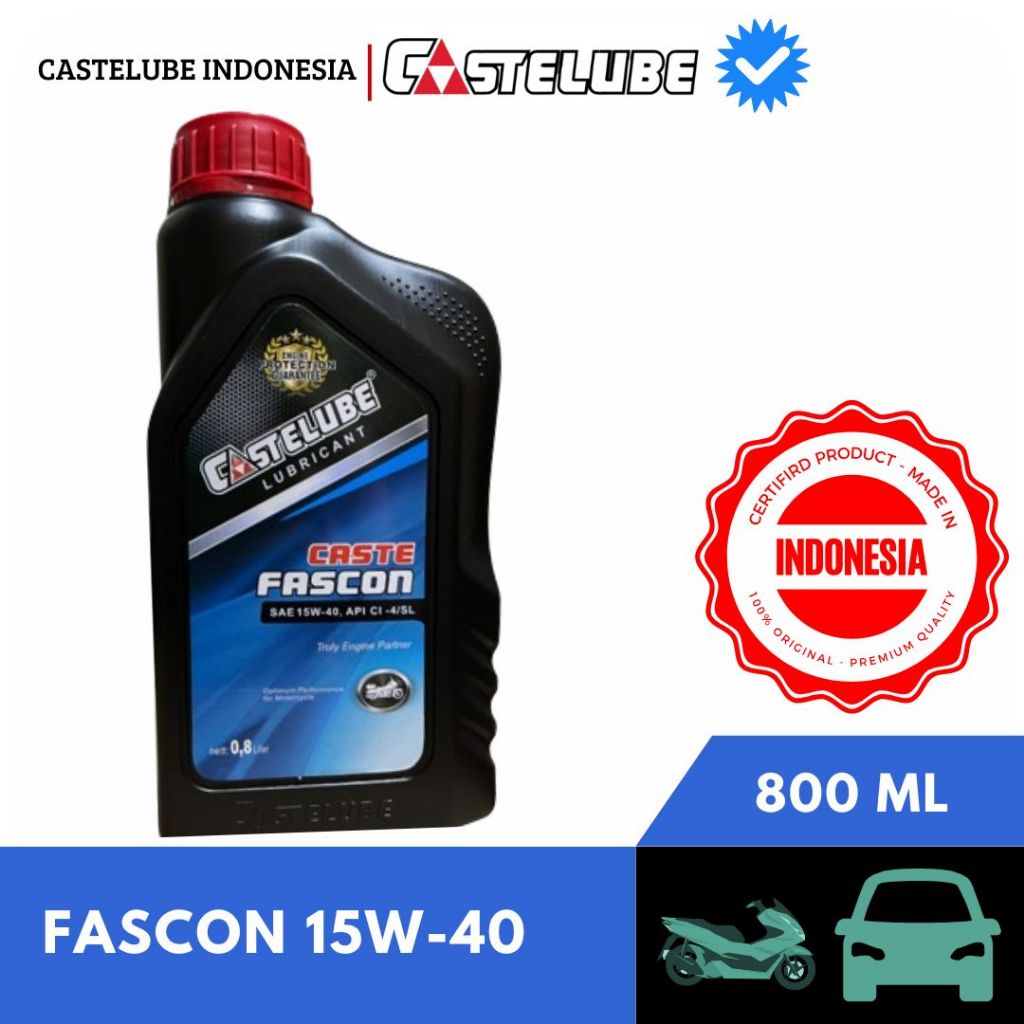 Jual Oli Castelube Fascon 15W-40 Kemasan 800 ml | Shopee Indonesia