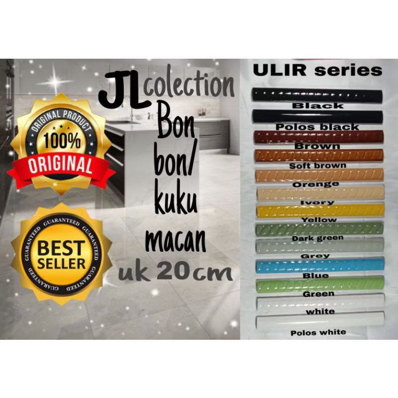 Jual Bon bon / kuku macan keramik uk 20cm motif ULIR & POLOS Termurah | Shopee Indonesia