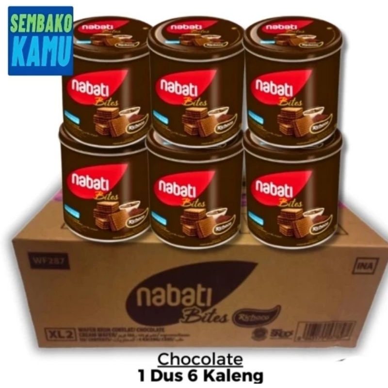 Jual Nabati Bites Richoco Wafer Coklat 240 gr Kaleng - 1 Dus Isi 6 pcs ...