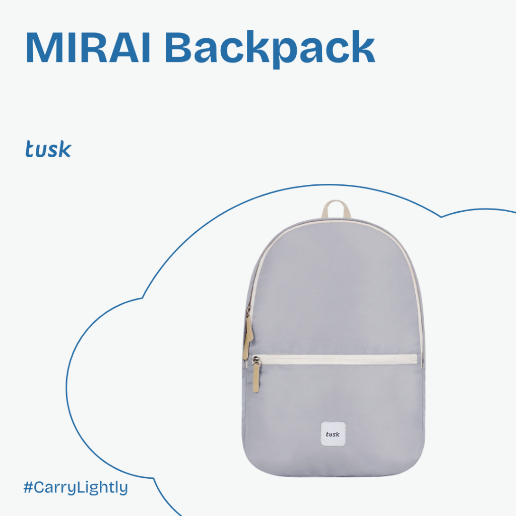 Jual Tusk Tas Ransel Mirai Grey Tas Sekolah Backpack Tas Gendong Pria ...