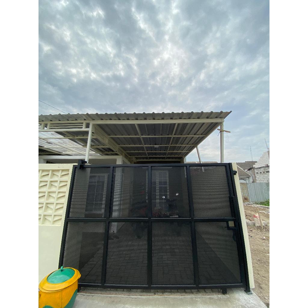 Jual Pagar perforated plat minimalis hitam doff | Shopee Indonesia