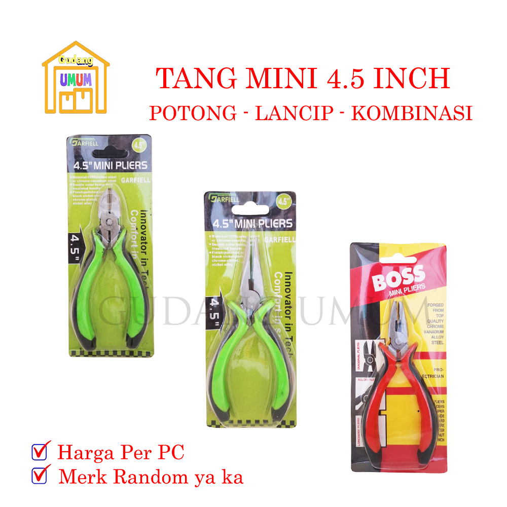 Jual Tang Mini 4.5" GARFIELL Varian Tang Potong Lancip Kombinasi ...