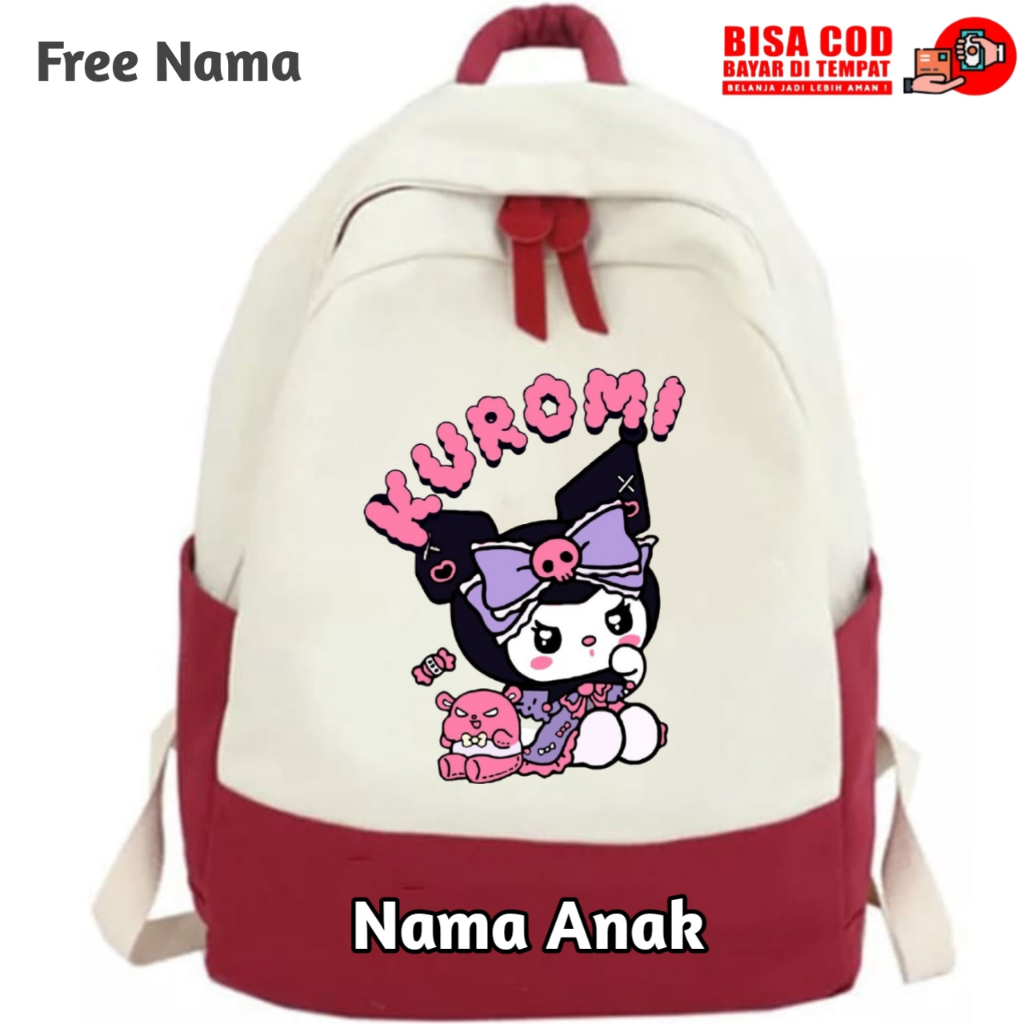 Jual Tas Kuromi Anak Perempuan Ransel Sekolah Terbaru Backpack School Bag ( Free Nama ) | Shopee ...