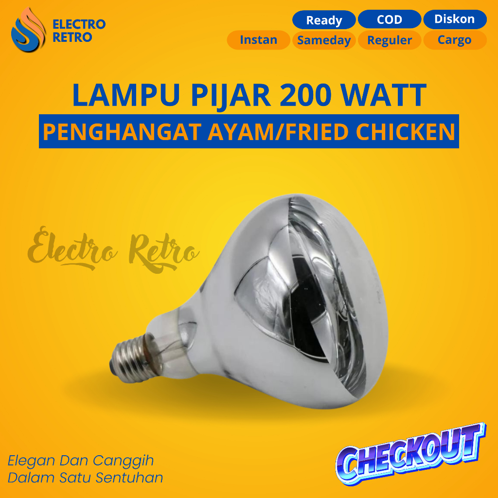 Jual LAMPU PIJAR 200 WATT LAMPU PENGHANGAT AYAM 200 WATT BOHLAM PIJAR ...