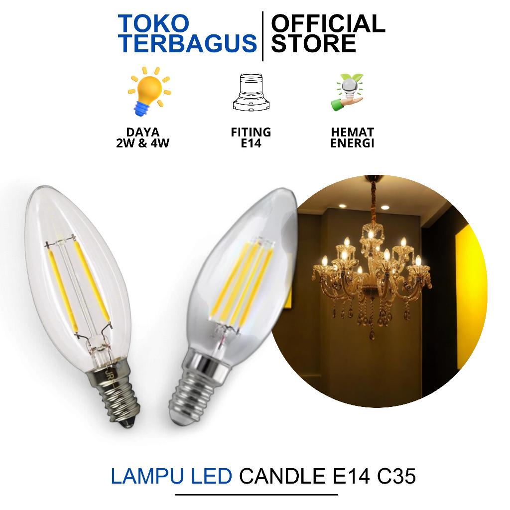 Jual (PROMO) Lampu Hias Lilin LED Candle FItting E14 2 WATT 4 WATT C35 Super Terang | Shopee ...