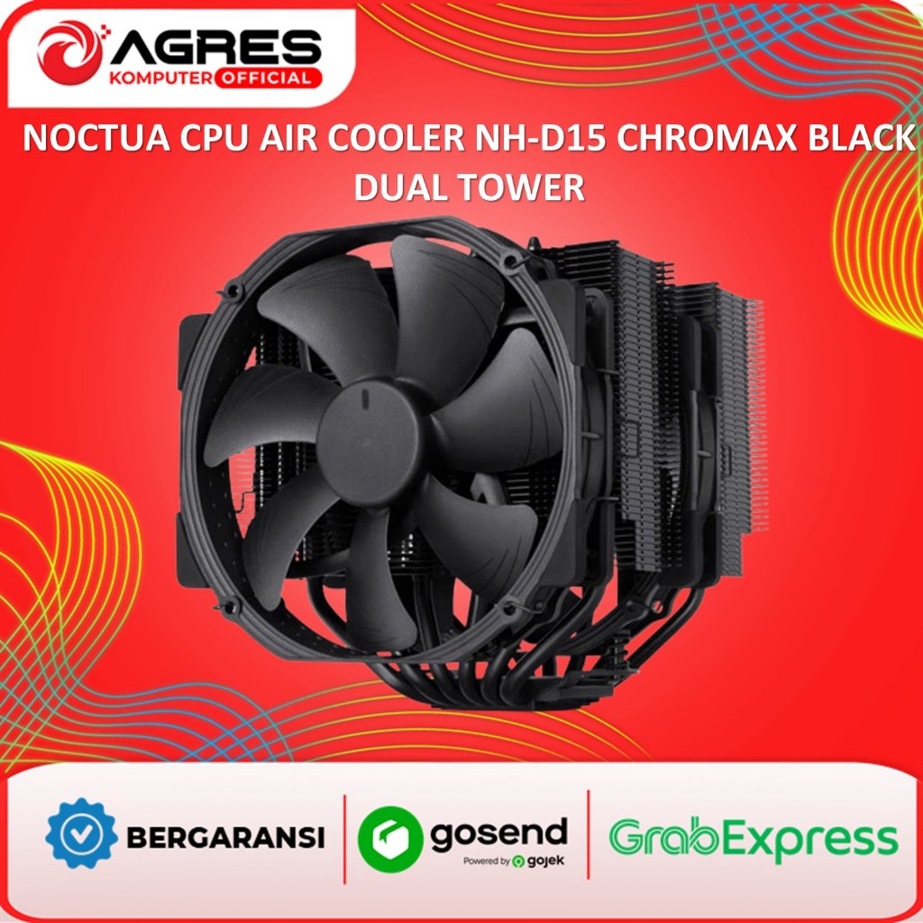Jual NOCTUA CPU AIR COOLER NH-D15 CHROMAX.BLACK DUAL TOWER | Shopee Indonesia